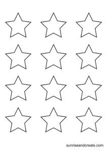 Free Printable Star Templates (Includes 7 Different Sizes)