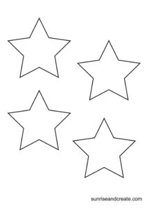 Free Printable Star Templates (Includes 7 Different Sizes)