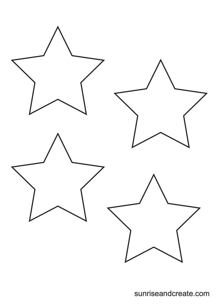 Free Printable Star Templates (Includes 7 Different Sizes)