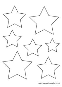 Free Printable Star Templates (Includes 7 Different Sizes)