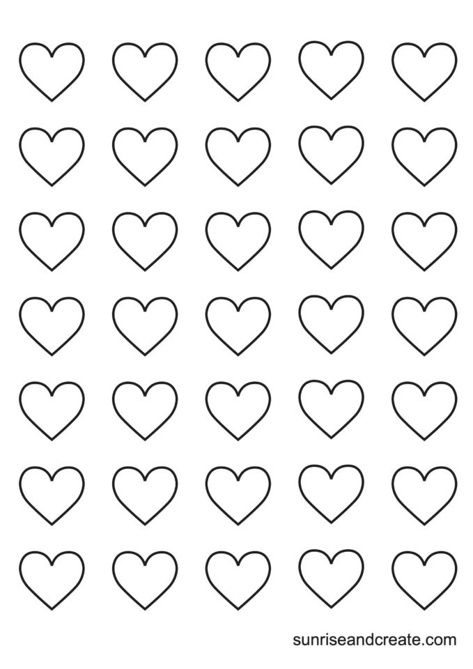 Free Printable Heart Templates (Different Sizes & Colored Hearts)