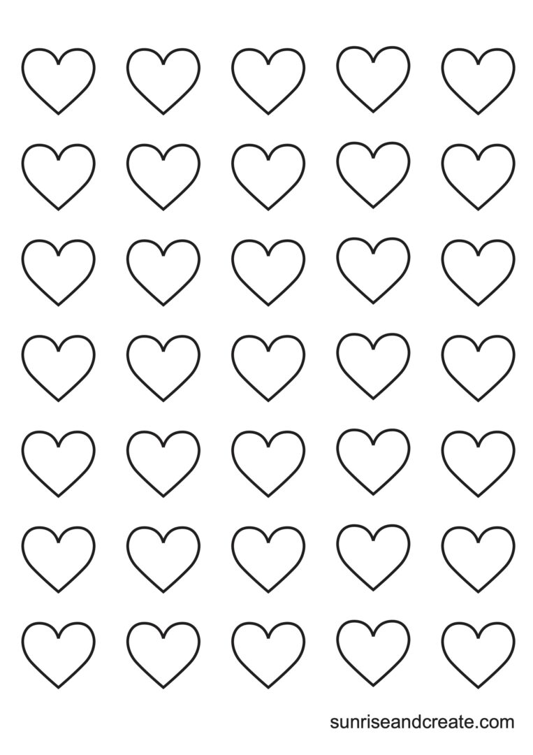 Free Printable Heart Templates (Different Sizes & Colored Hearts)