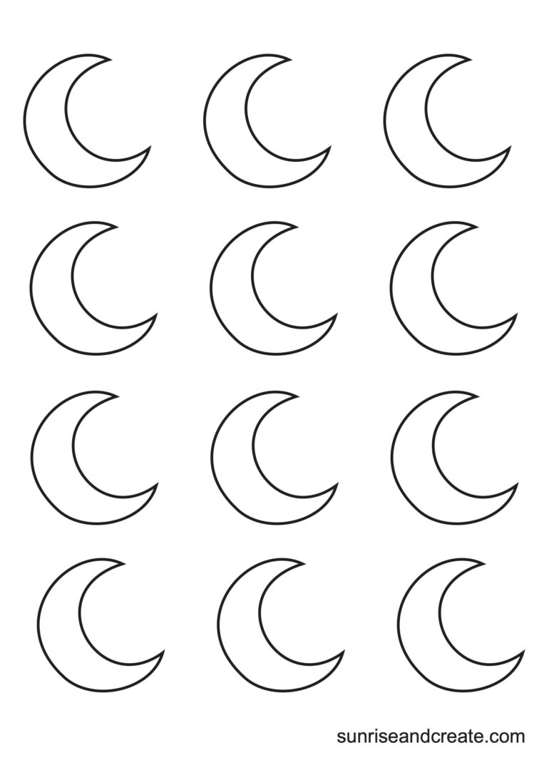 Free Printable Moon Templates (Crescent & Full Moons)