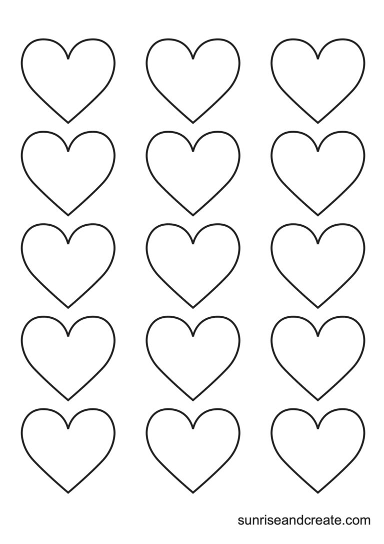 Free Printable Heart Templates (Different Sizes & Colored Hearts)