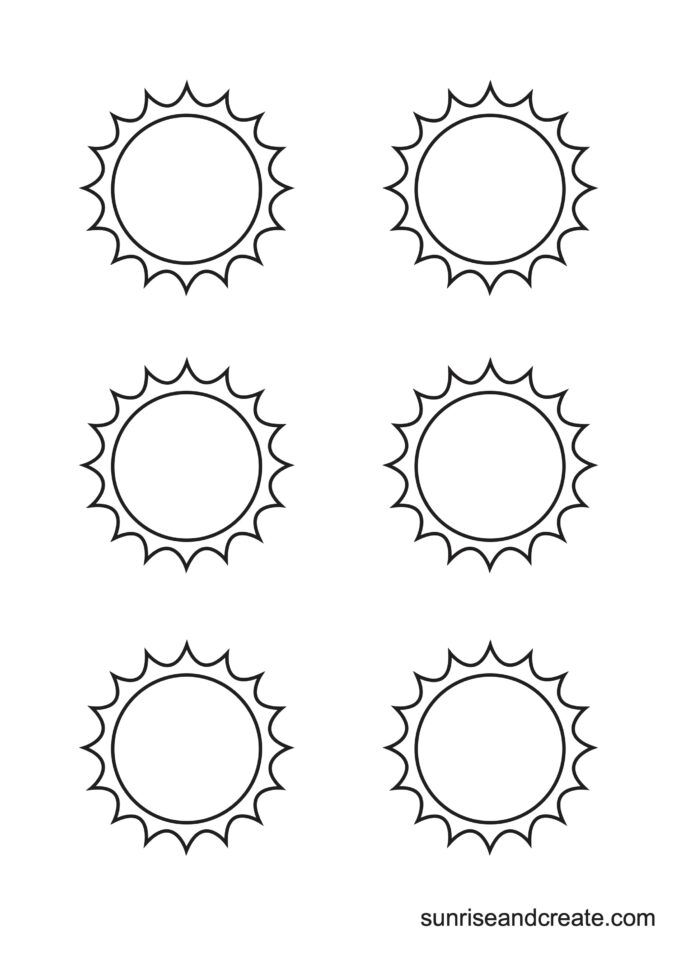 Free Printable Sun Templates