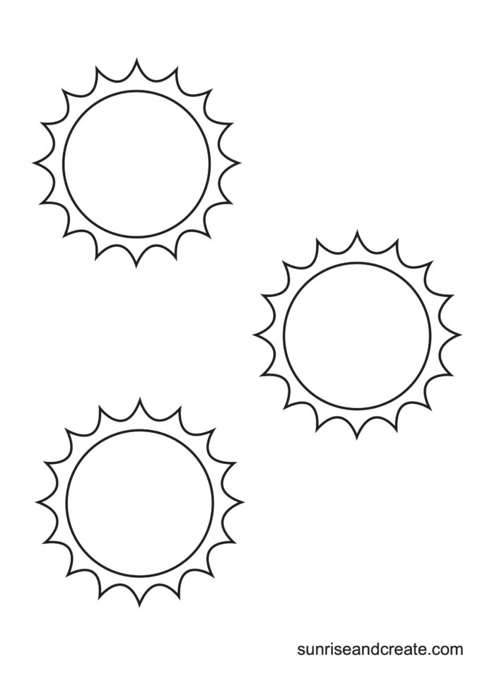 Free Printable Sun Templates