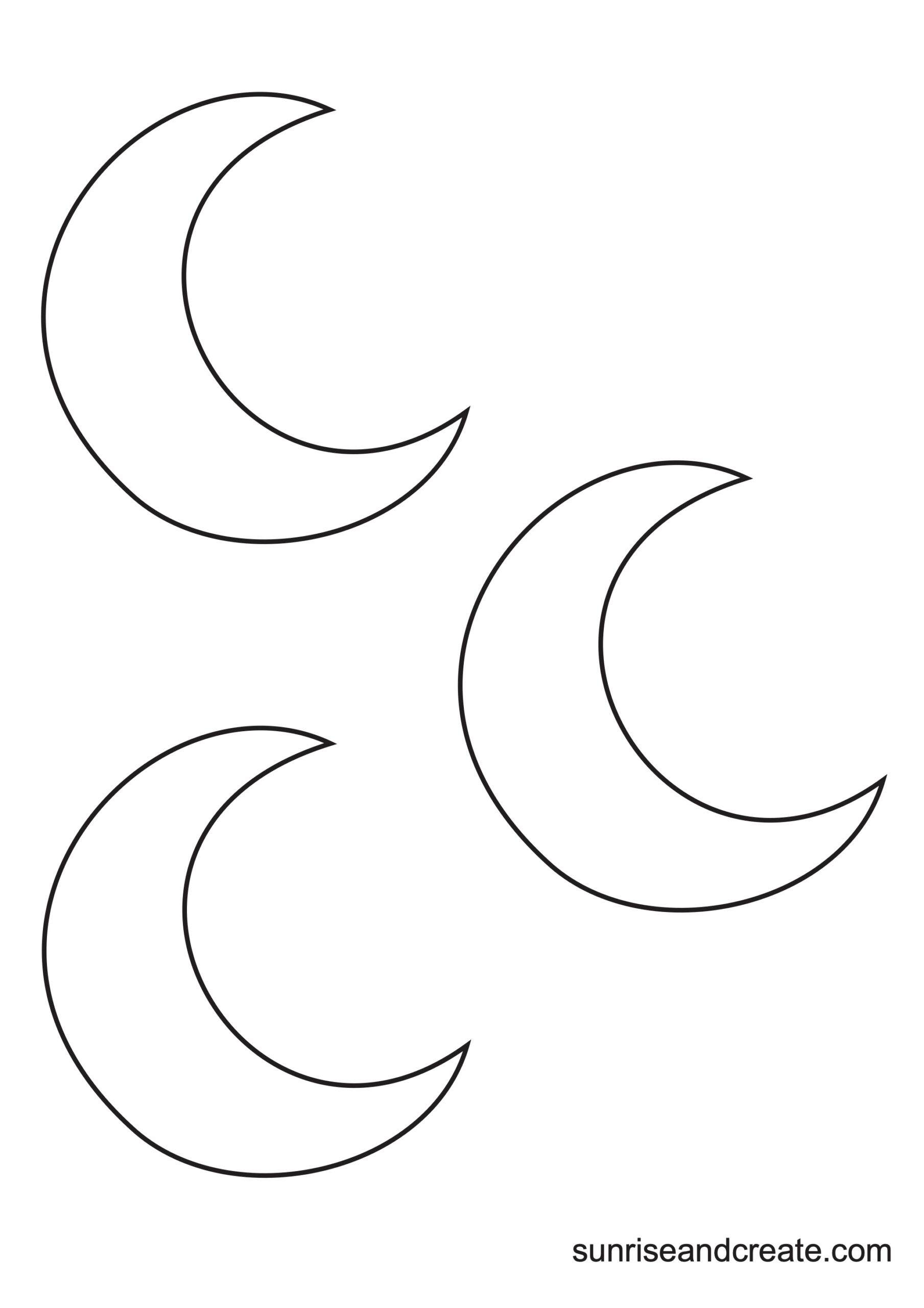 Free Printable Moon Templates (Crescent & Full Moons)