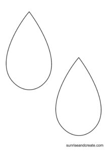 Free Printable Raindrop Templates
