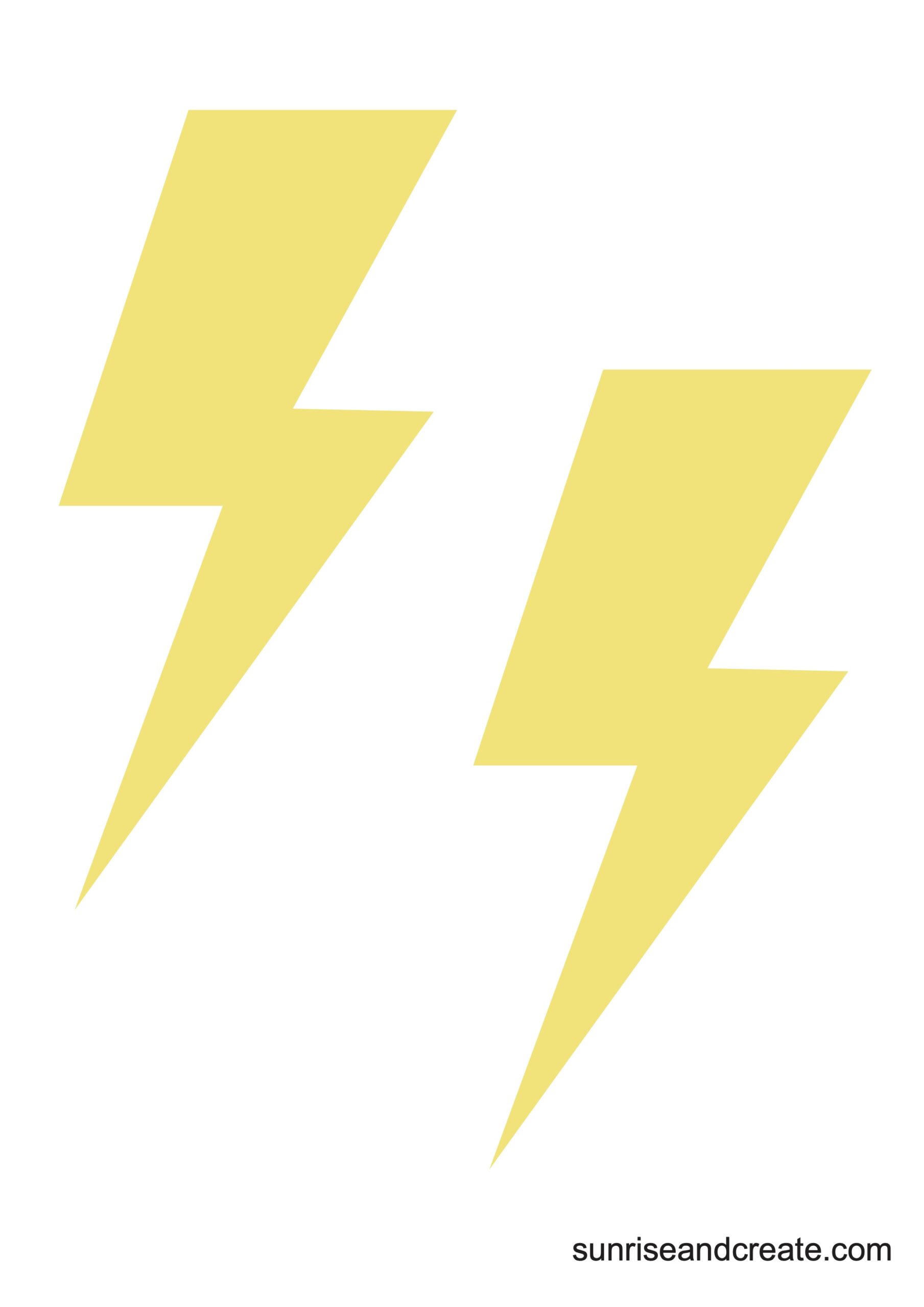Free Printable Lighting Bolt Templates