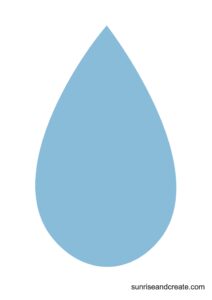 Free Printable Raindrop Templates