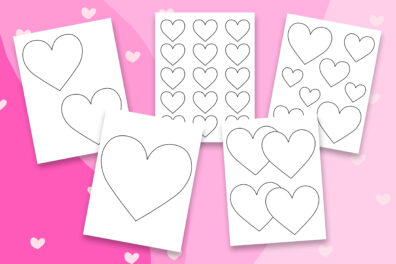 Free Printable Heart Templates (Different Sizes & Colored Hearts)