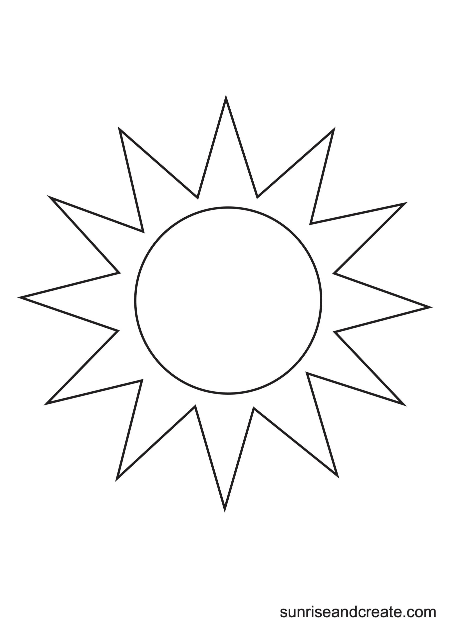 Free Printable Sun Templates