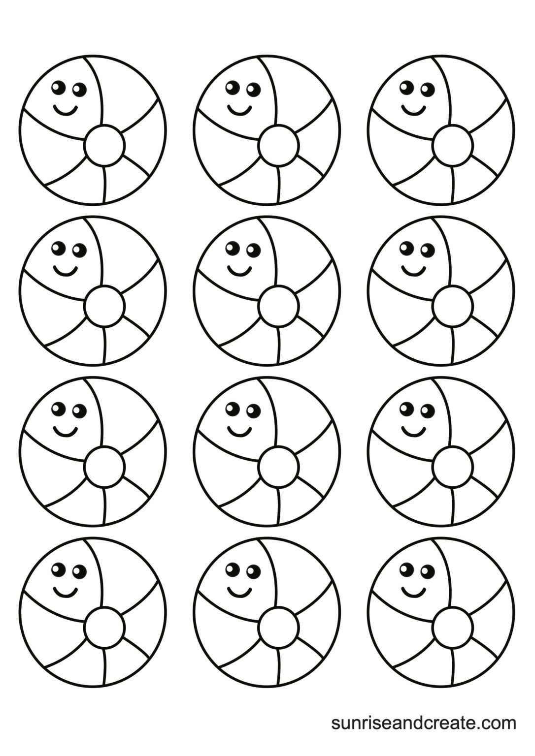 Free Printable Beach Ball Templates