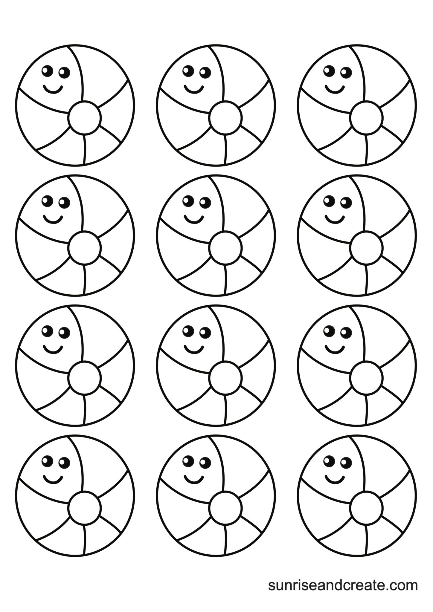 Free Printable Beach Ball Templates