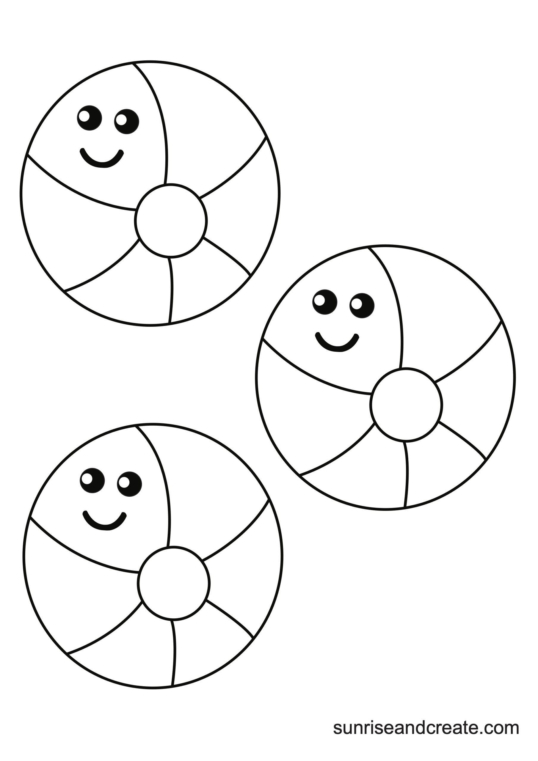 Free Printable Beach Ball Templates