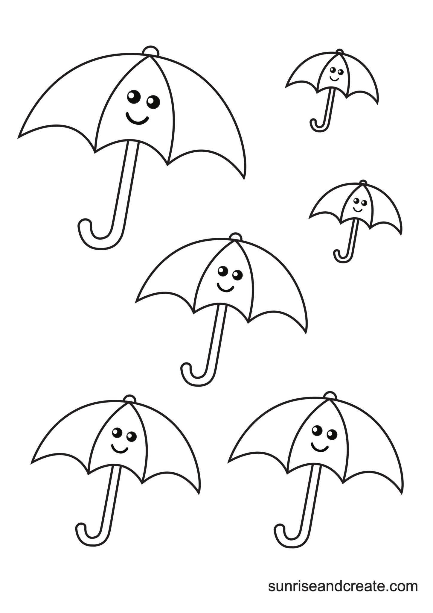 Free Printable Umbrella Templates (Different Designs & Sizes)