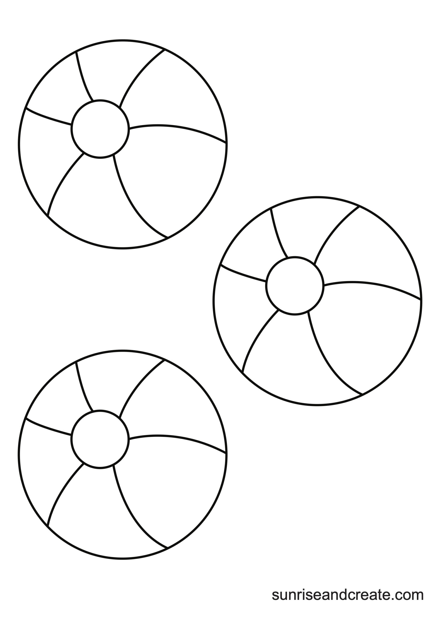 Free Printable Beach Ball Templates