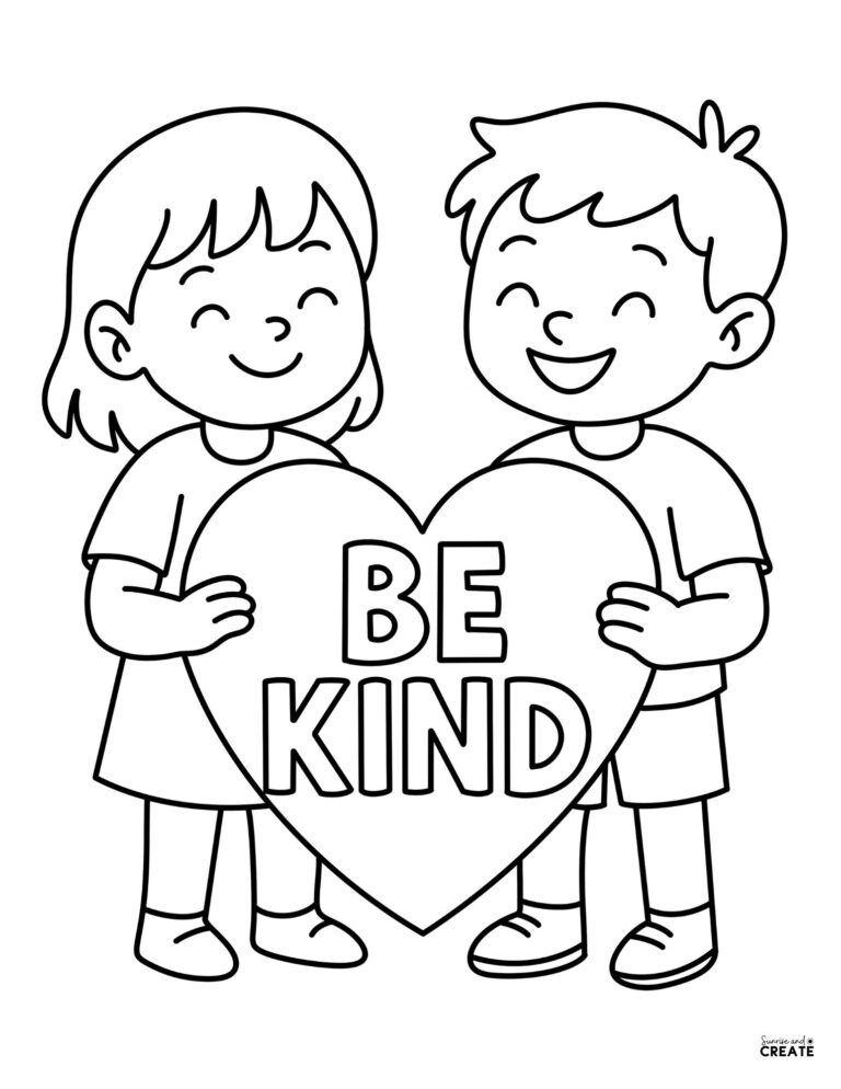 Kindness Coloring Pages - 22 Free Printables!