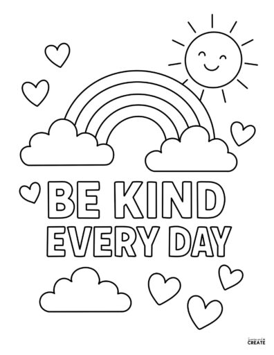 Kindness Coloring Pages - 22 Free Printables!
