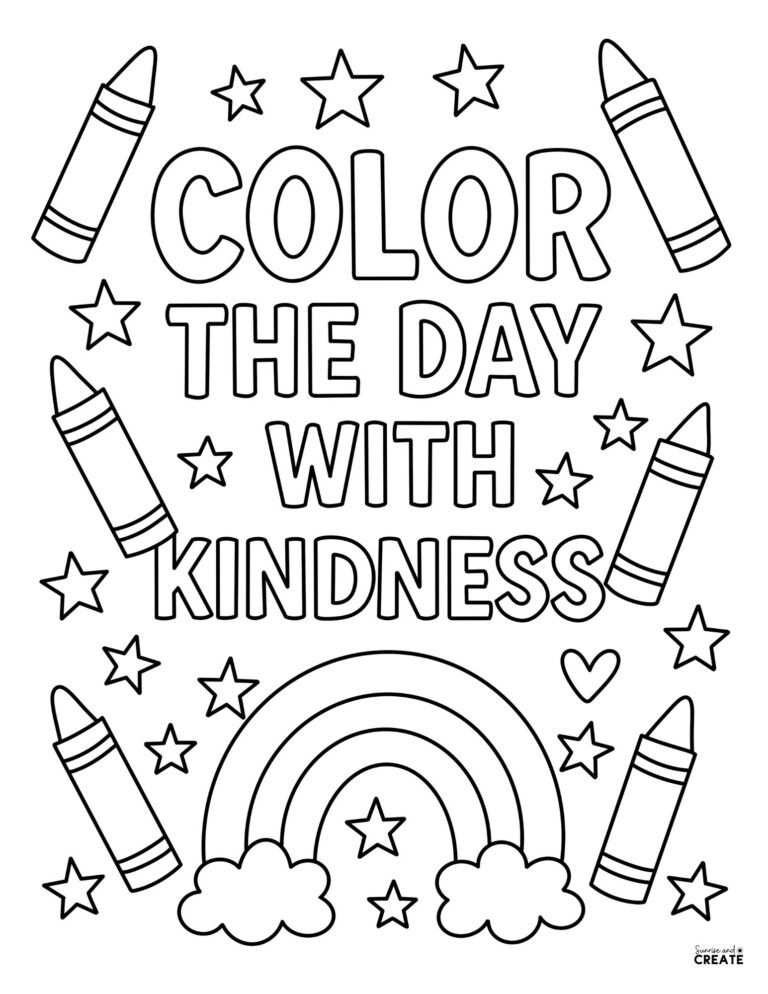 Kindness Coloring Pages - 22 Free Printables!