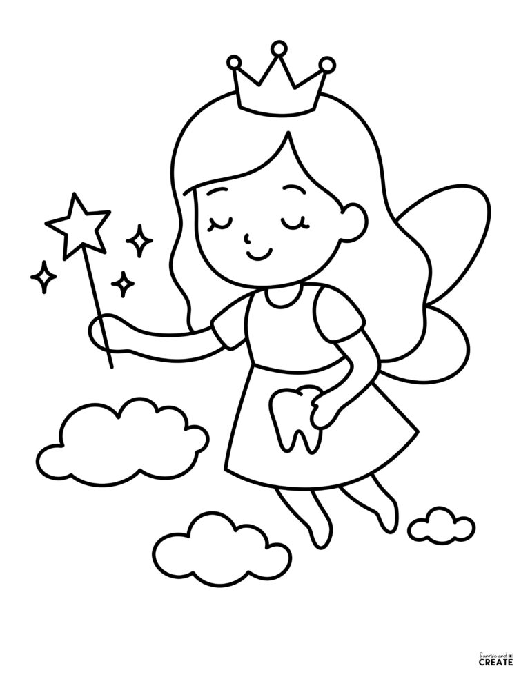 Tooth Fairy Coloring Pages - Free Printables