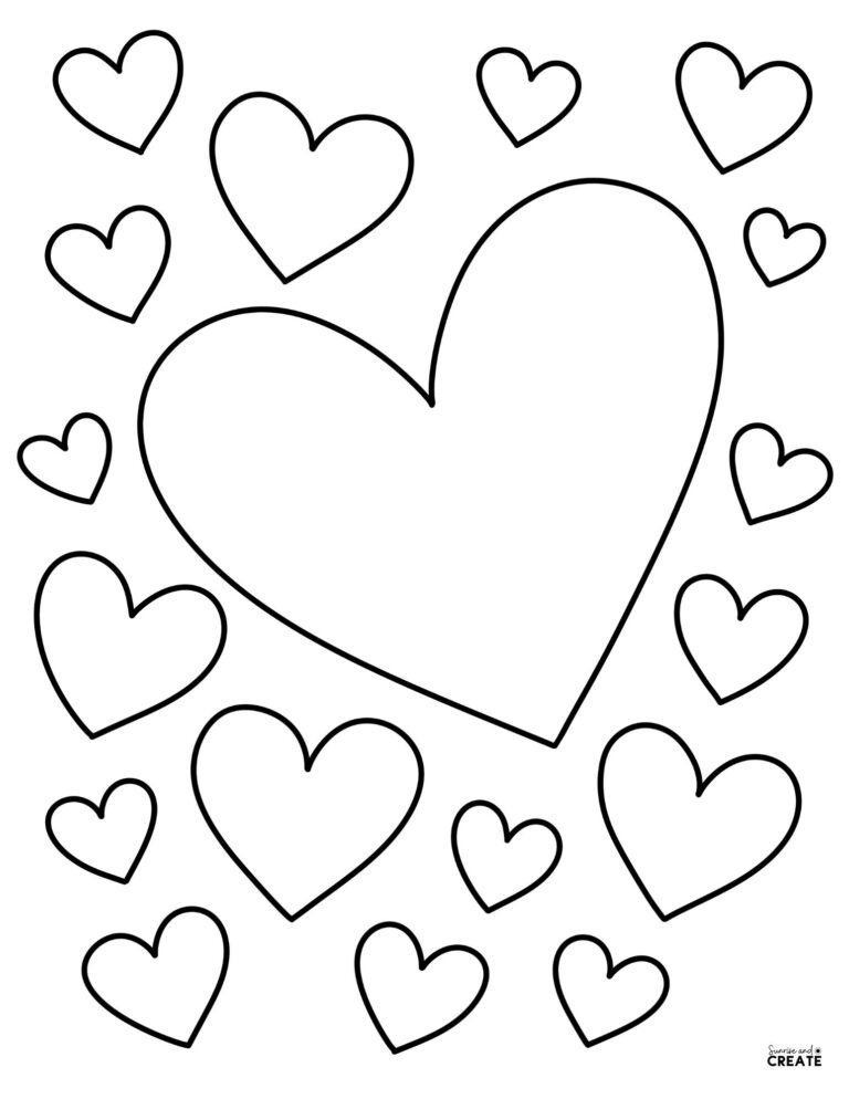 Heart Coloring Pages - Free Printables