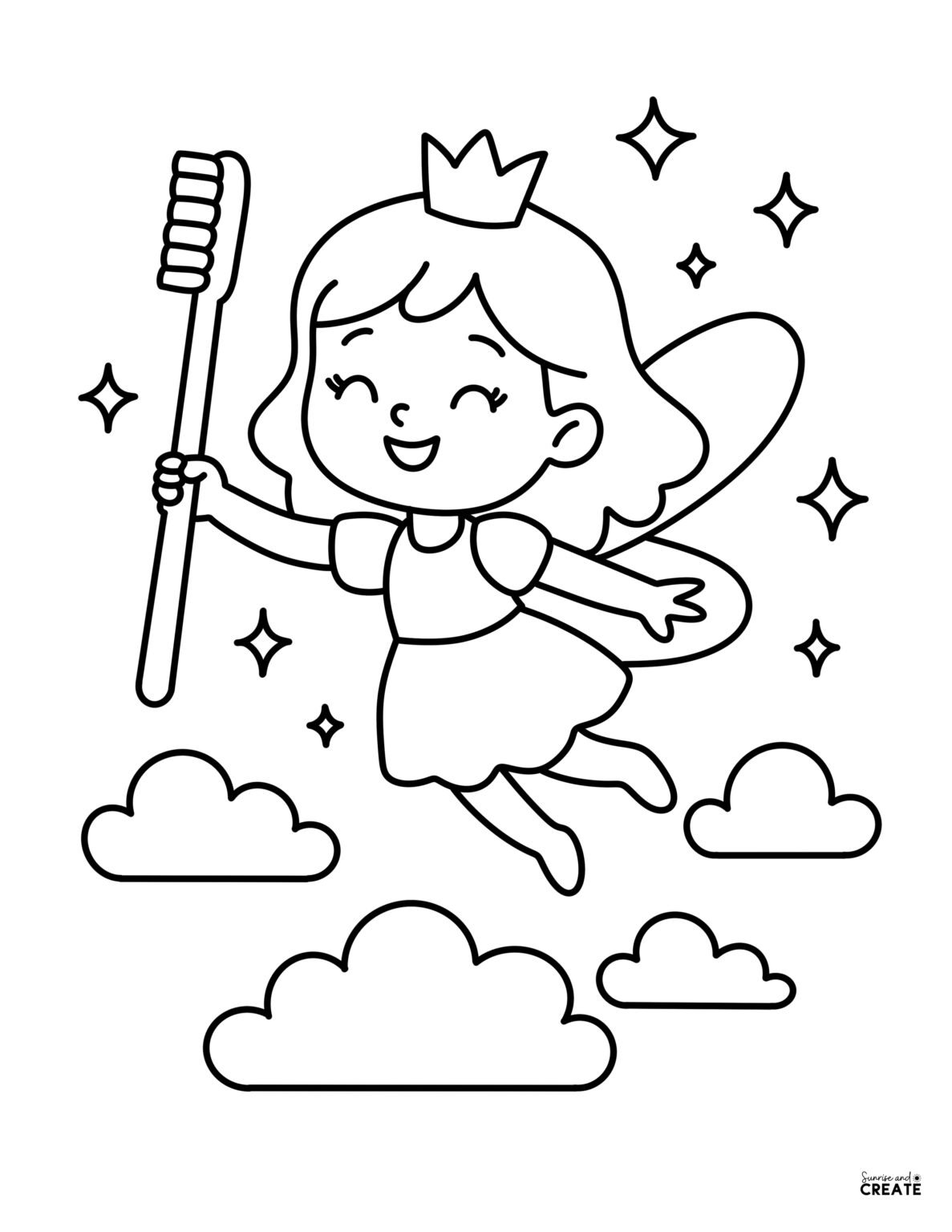 Tooth Fairy Coloring Pages - Free Printables