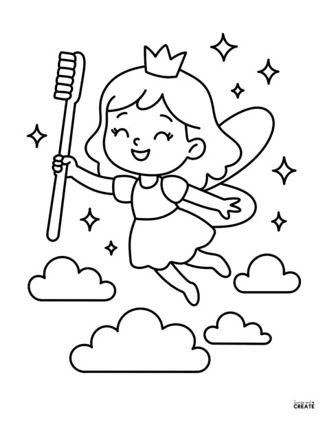 Tooth Fairy Coloring Pages - Free Printables