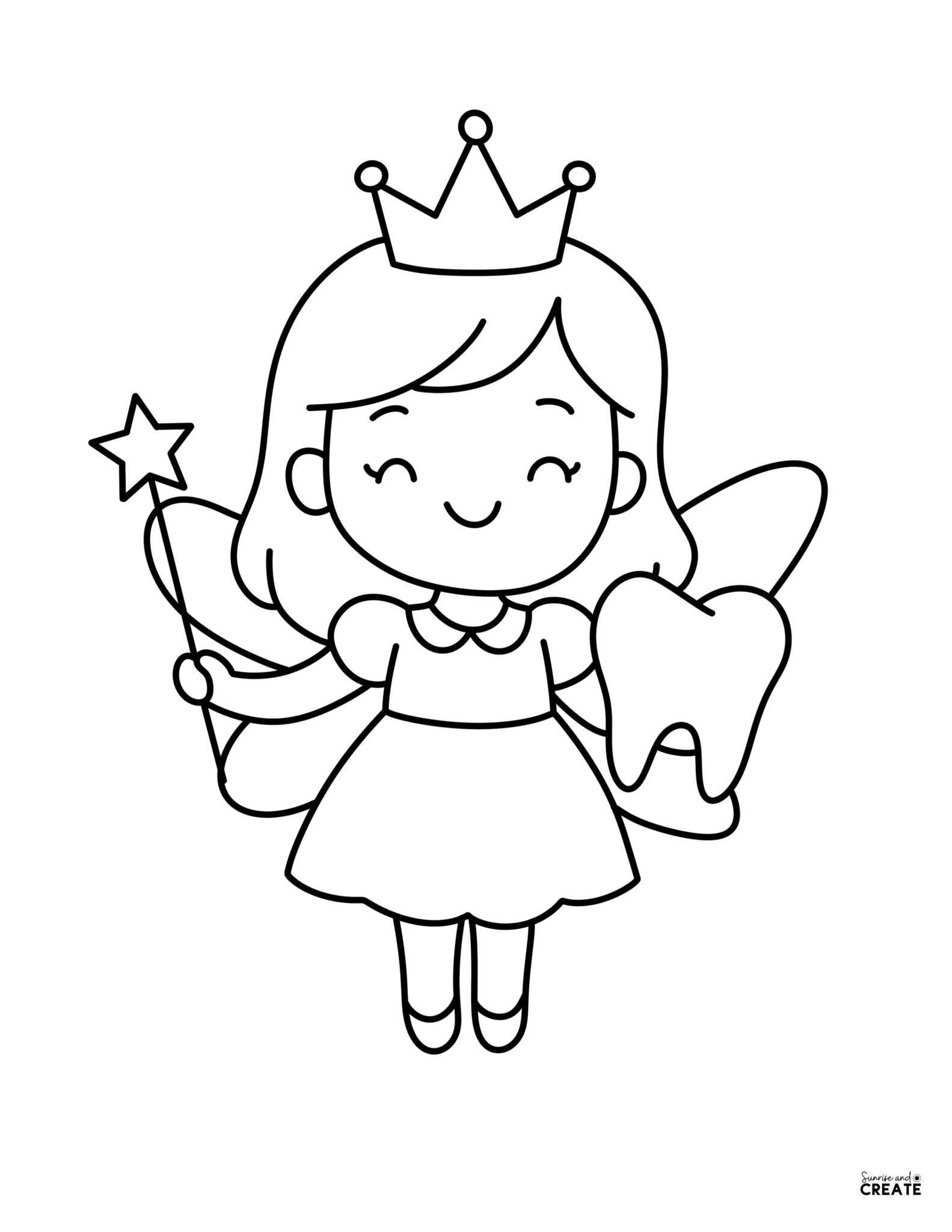 Tooth Fairy Coloring Pages - Free Printables