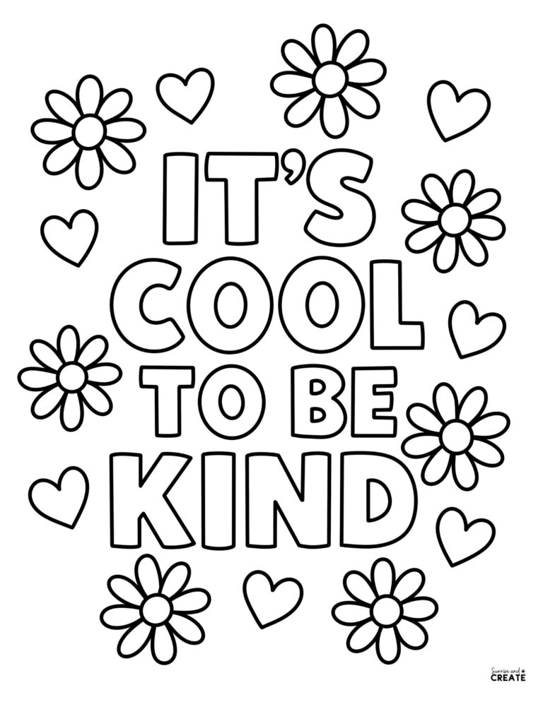 Kindness Coloring Pages - 22 Free Printables!