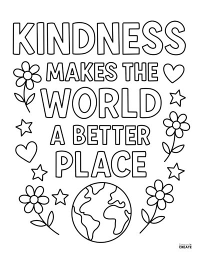 Kindness Coloring Pages - 22 Free Printables!
