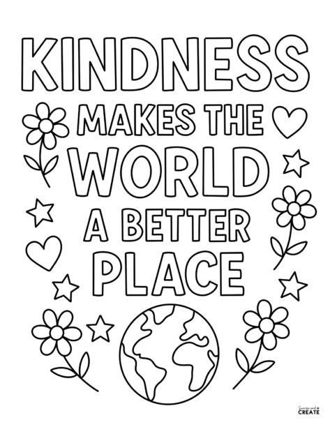 Kindness Coloring Pages - 22 Free Printables!