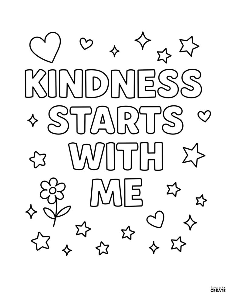 Kindness Coloring Pages - 22 Free Printables!