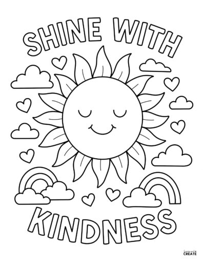 Kindness Coloring Pages - 22 Free Printables!