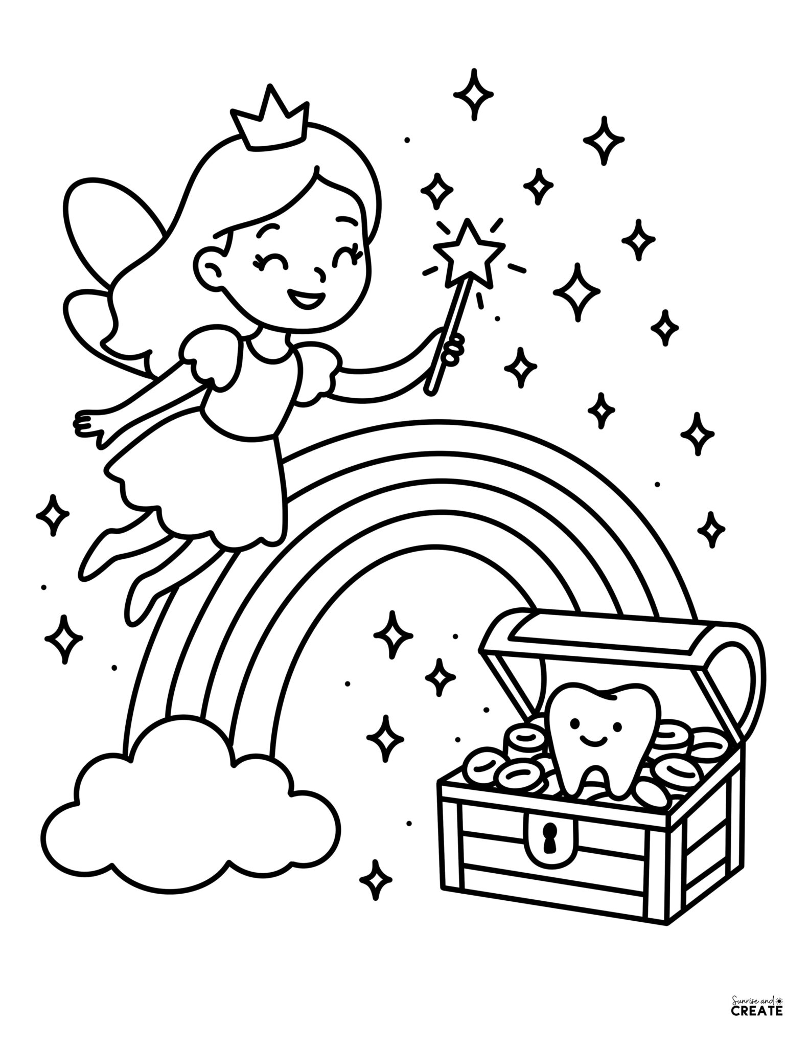 Tooth Fairy Coloring Pages - Free Printables