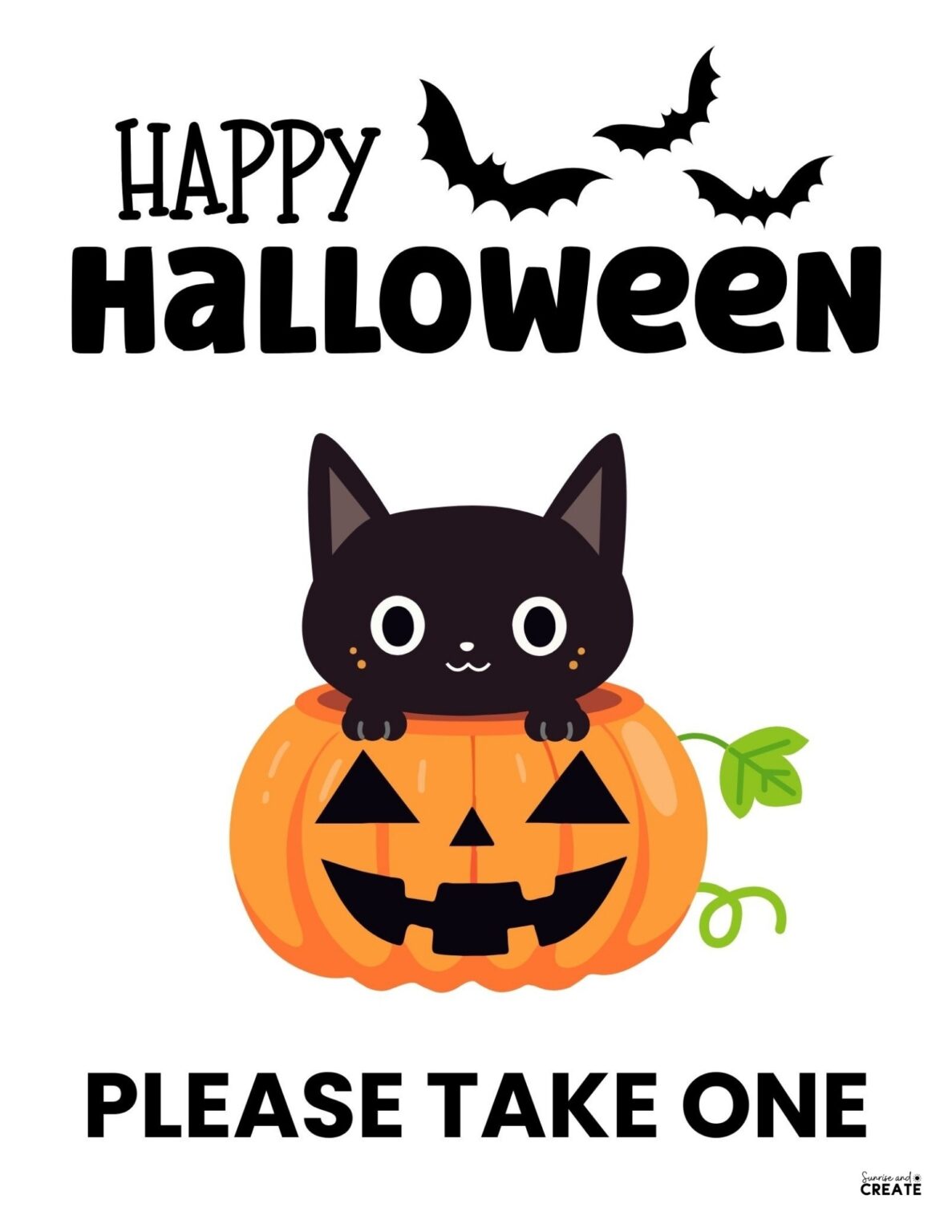 Please Take One Halloween Signs - Free Printables