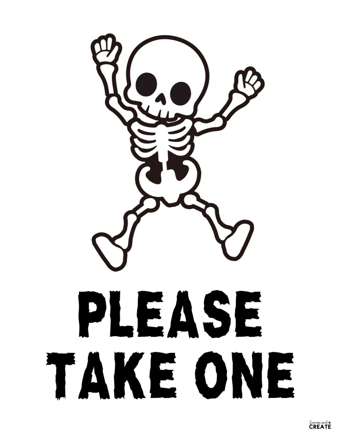 Please Take One Halloween Signs - Free Printables