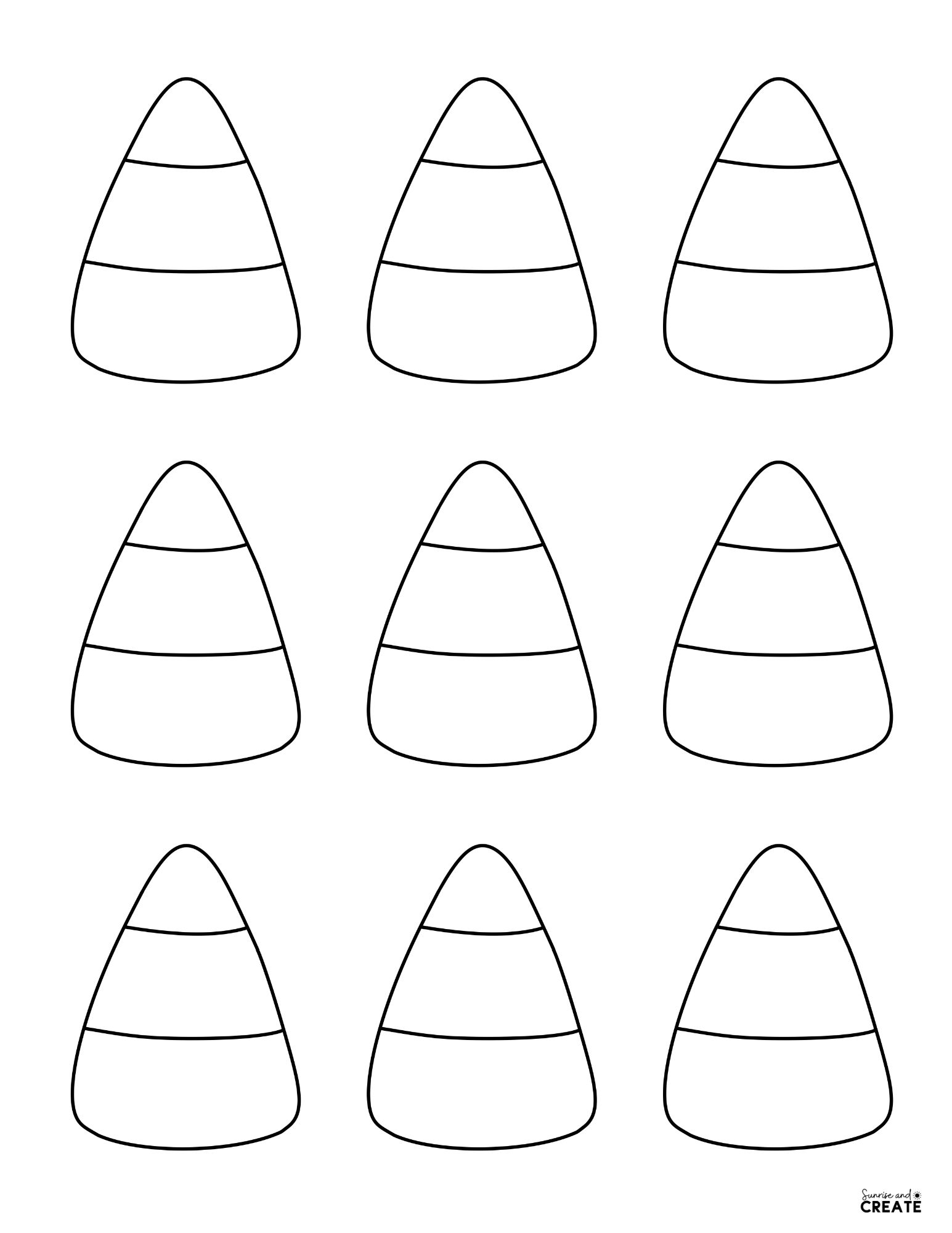 Candy Corn Template - Free Printables