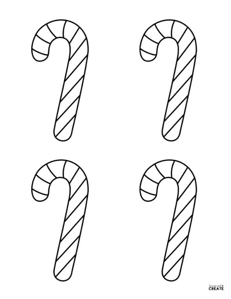 Candy Cane Templates - Free Printables