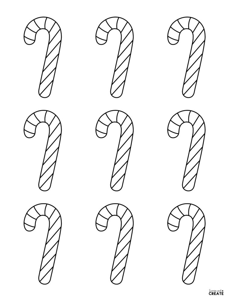 Candy Cane Templates - Free Printables