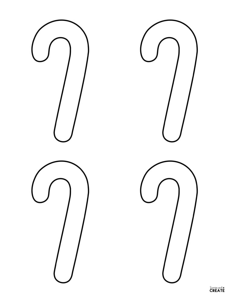Candy Cane Templates - Free Printables