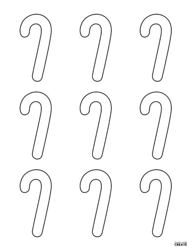 Candy Cane Templates - Free Printables