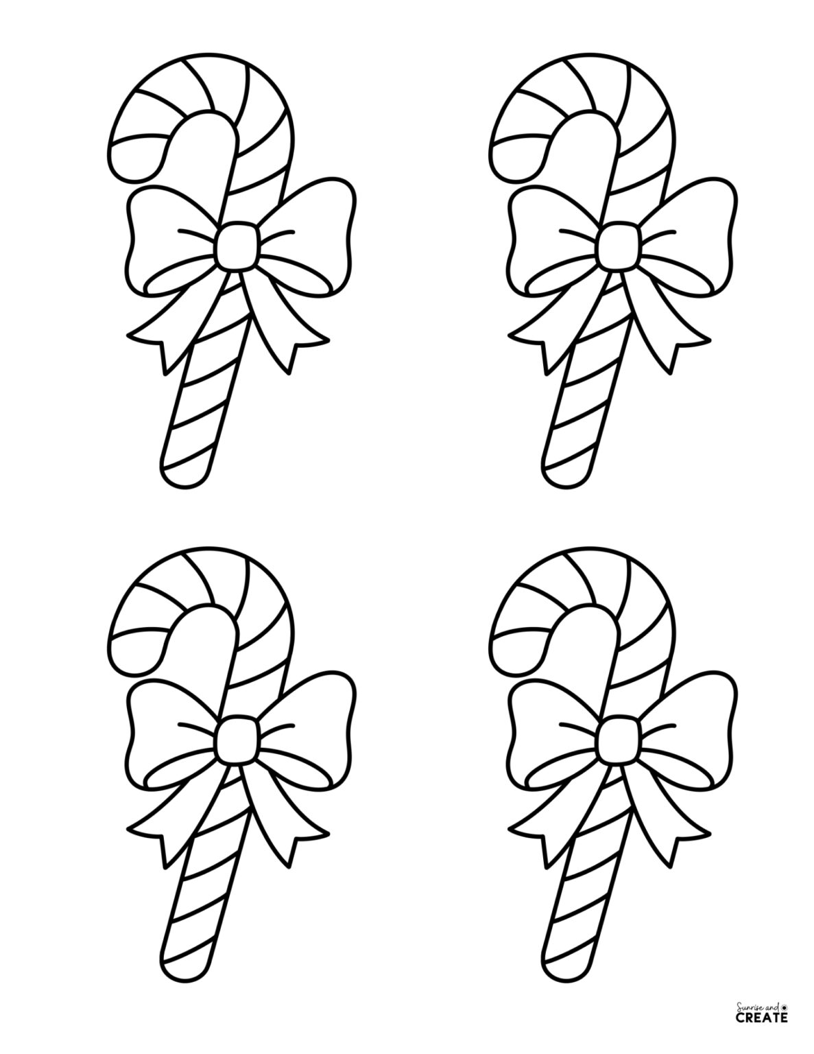 Candy Cane Templates - Free Printables