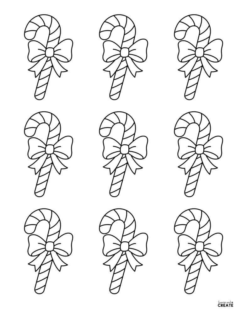 Candy Cane Templates - Free Printables