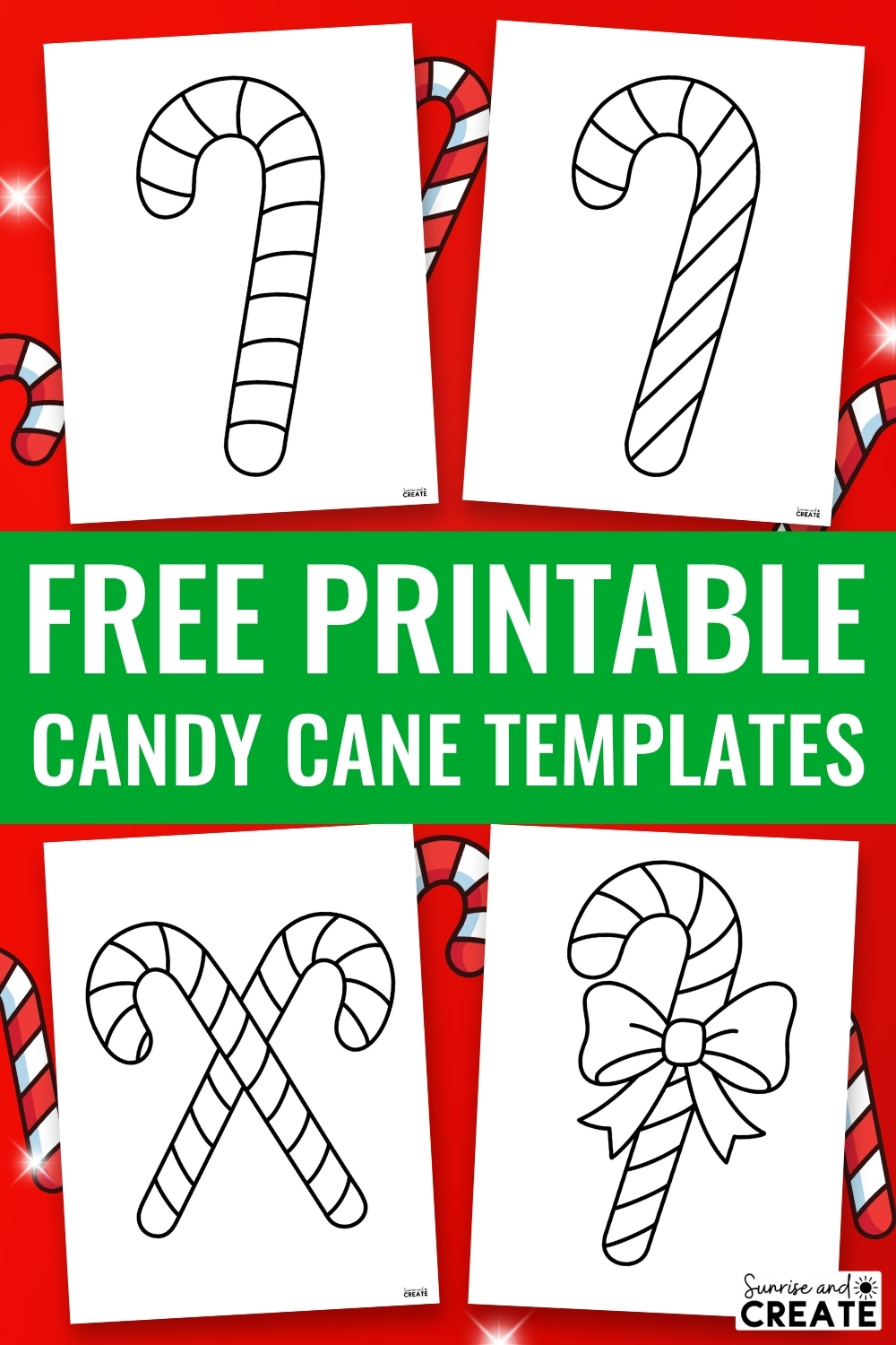 Candy Cane Templates - Free Printables
