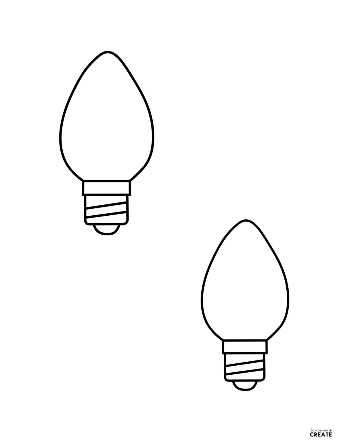Christmas Light Templates - Free Printables