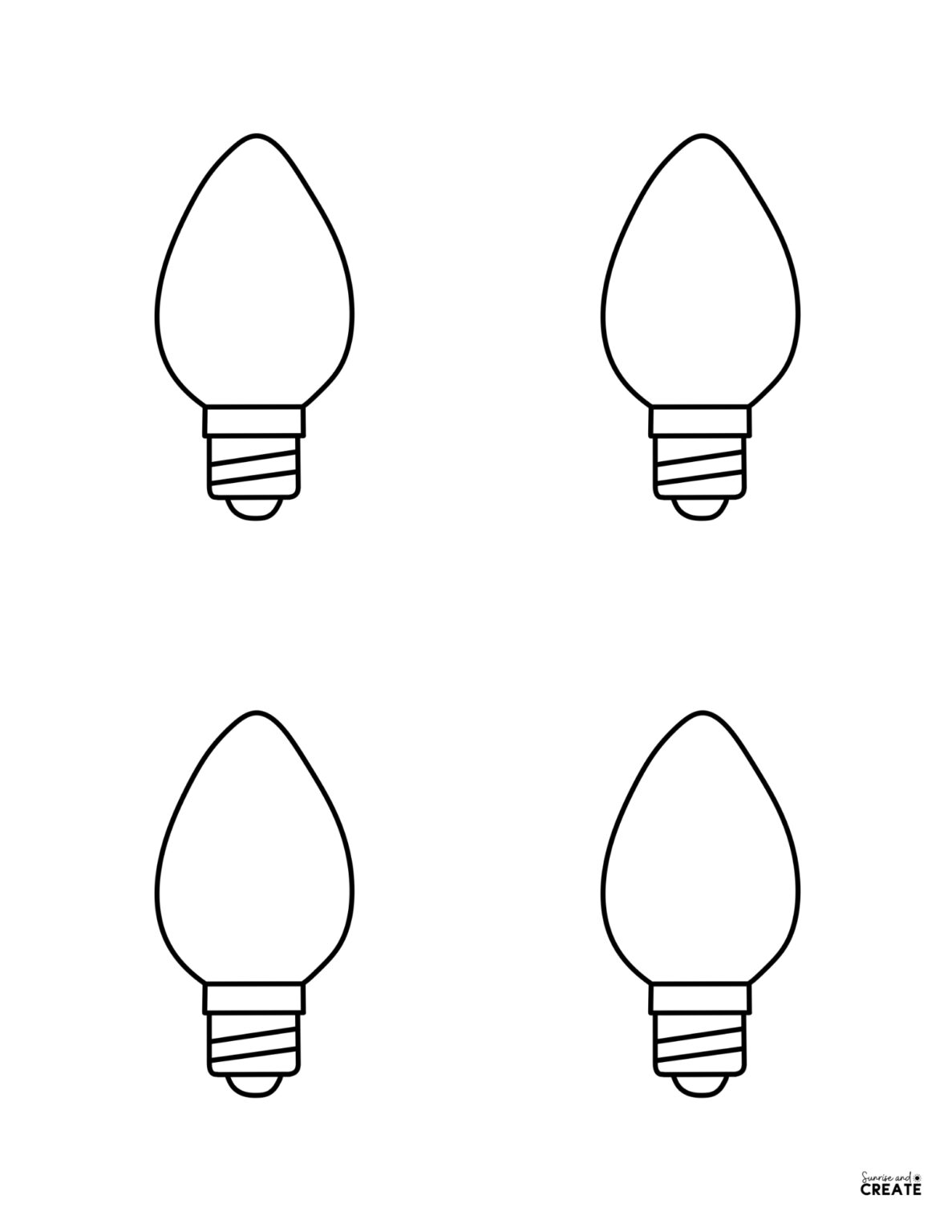 Christmas Light Templates - Free Printables
