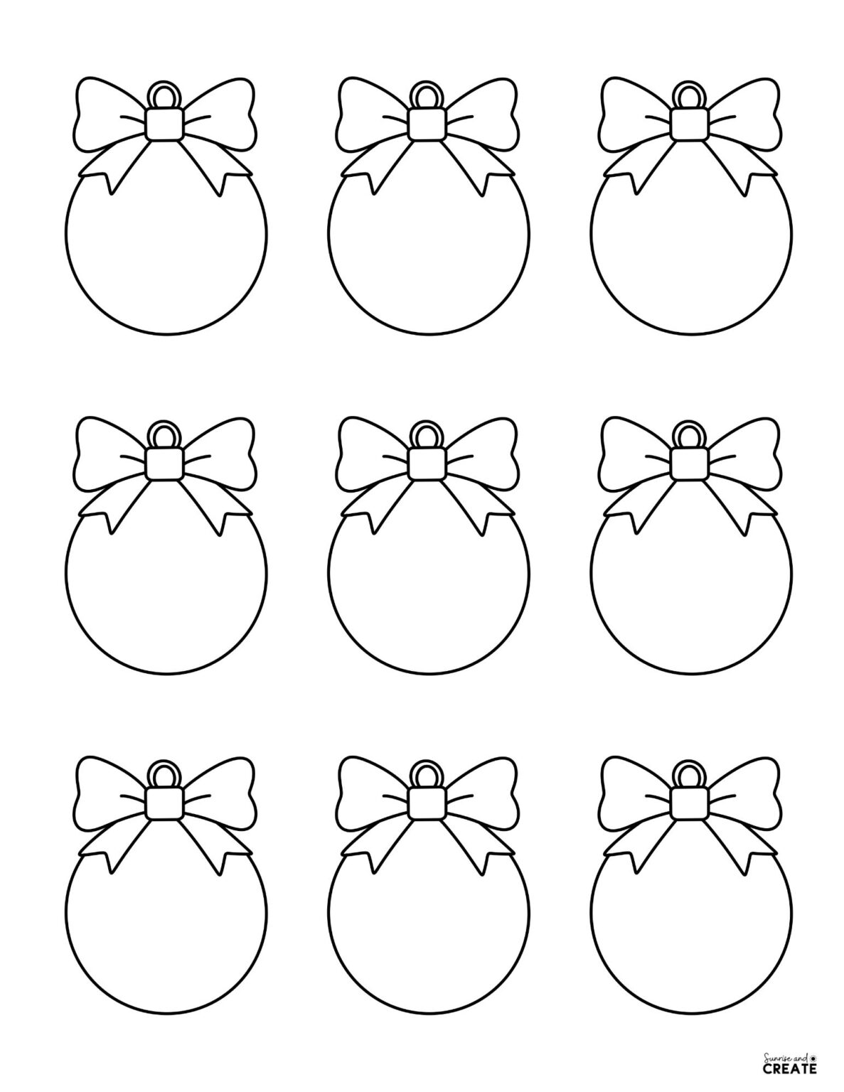 Christmas Ornament Templates - Free Printables