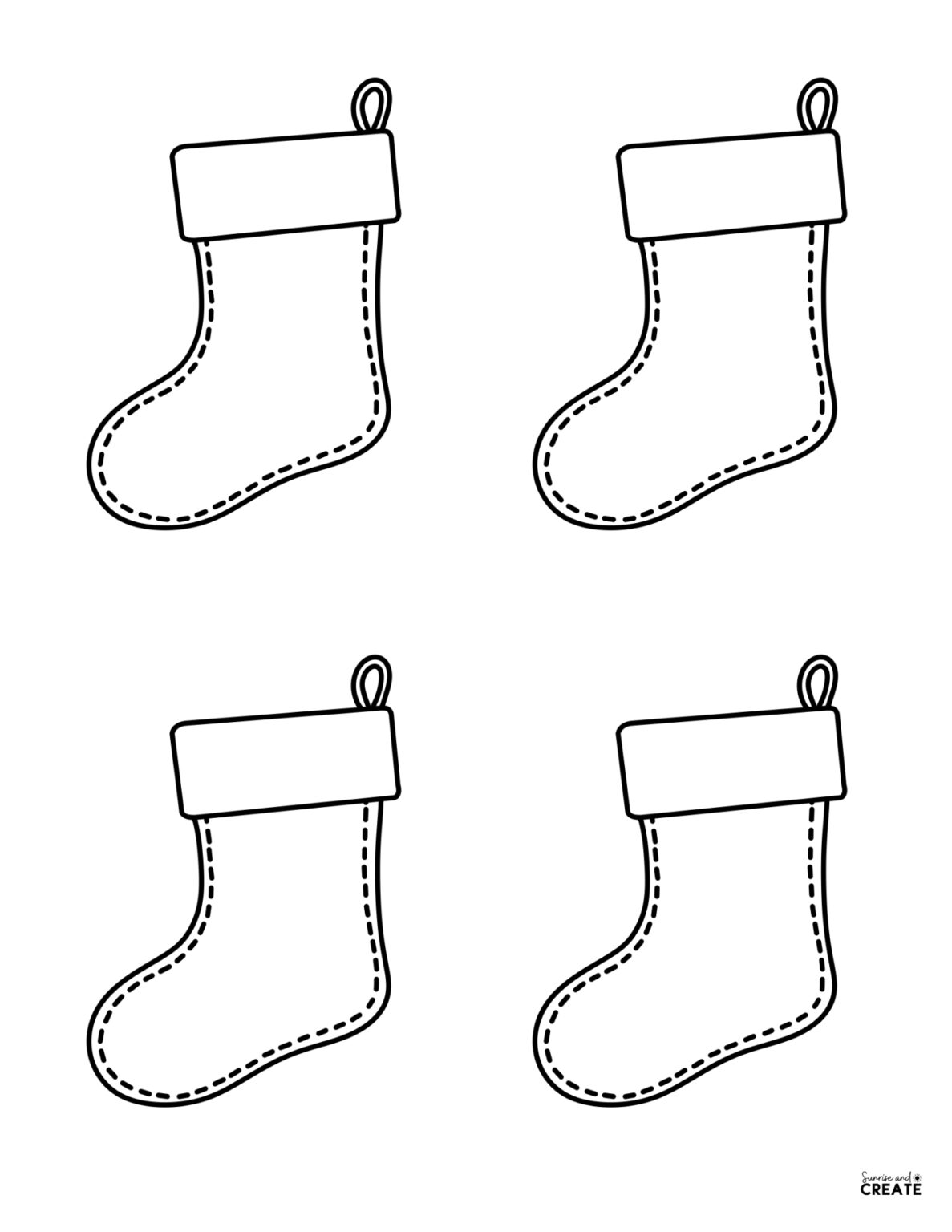 Christmas Stocking Templates - Free Printables