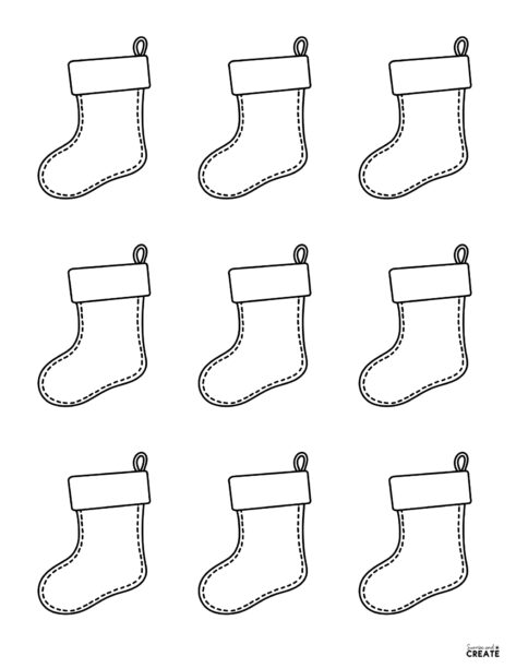 Christmas Stocking Templates - Free Printables